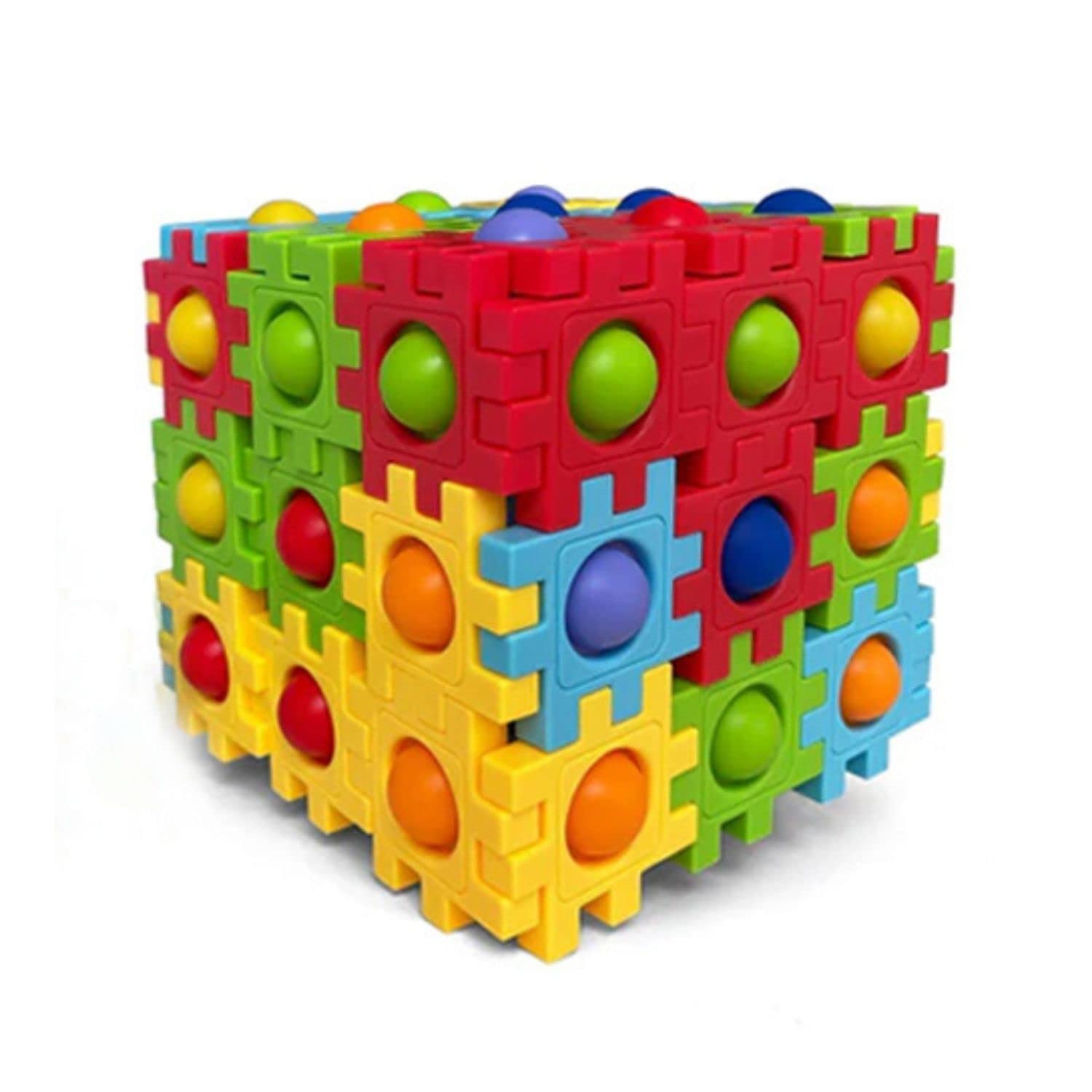 Puzzle: Push Pop It | Puzzle for Building Blocks | KIDS MANDI